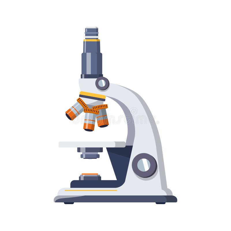 Modern Laboratory Microscope. Cartoon Vector Illustration Stock Vector ...
