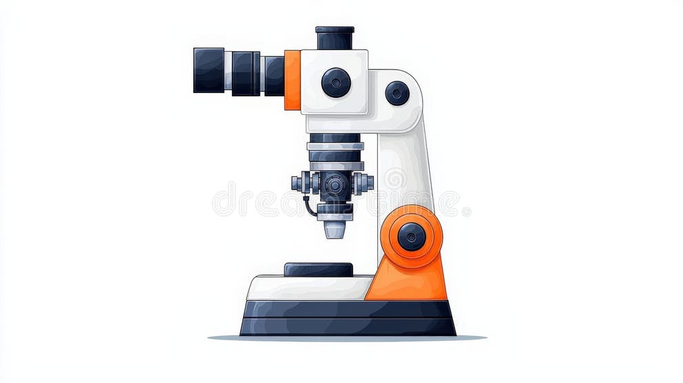 Modern Laboratory Microscope with Detailed Features and Sleek Design ...