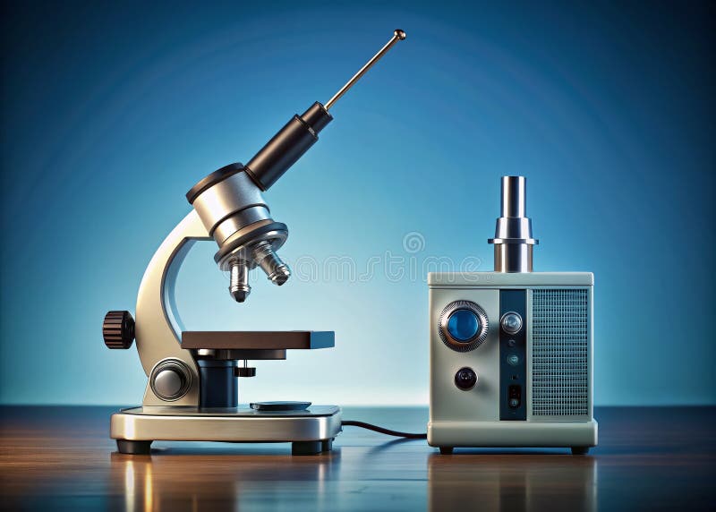 Modern Laboratory Microscope Radio a Conceptual Fusion of Science and ...