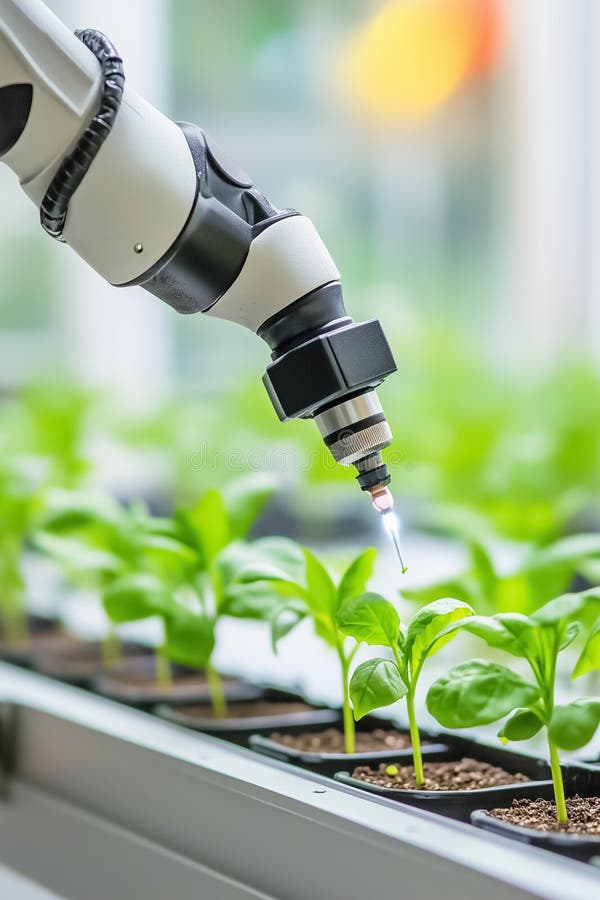 In a Modern Laboratory, a Robotic Arm Carefully Injects Essential ...