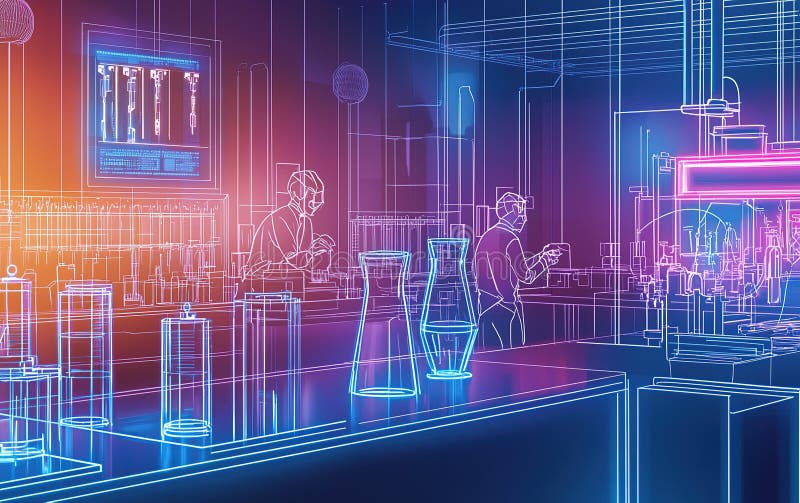 Modern Laboratory with Scientists Engaged in Research and ...