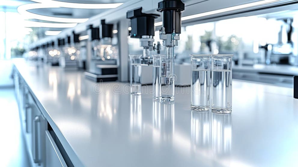 Modern Laboratory Setup Featuring Precise Water Testing Equipment and ...