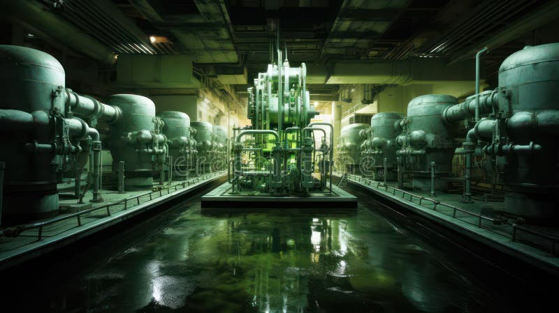 Modern Laboratory with Tanks Created with Generative AI. Big Chemical ...