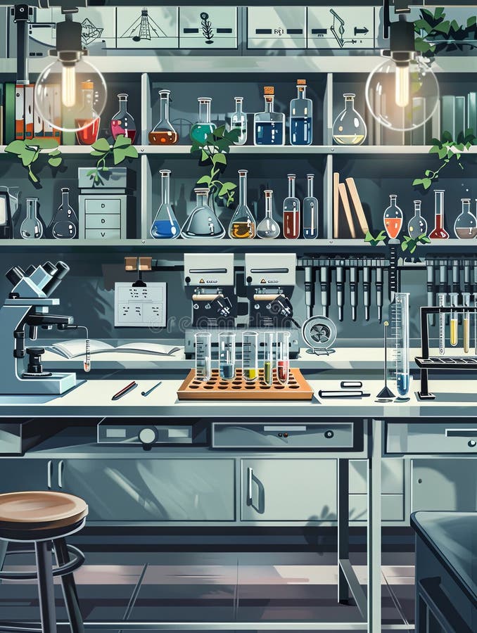 A Modern Laboratory with a Well-equipped Workstation Featuring ...