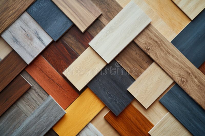 Modern Laminate Flooring Display Stock Illustration - Illustration of ...