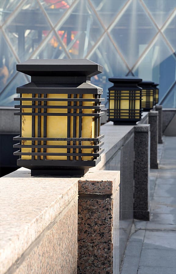 Modern lamp ans building stock photo. Image of lamp, detail - 85188726