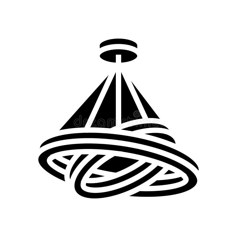 Modern Lamp Ceiling Glyph Icon Vector Illustration Stock Vector ...