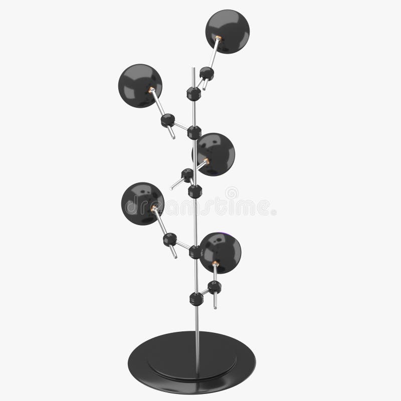 Modern Lamp with Five Lights Stock Illustration - Illustration of ...