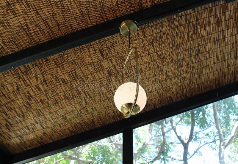 A Modern Lamp Hanging on the Ceiling Stock Photo - Image of equipment ...