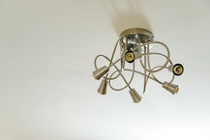 Modern lamp with no bulb. stock image. Image of electric - 93701405