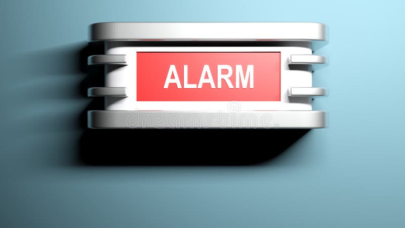 Modern ALARM Wall Lamp - 3D Rendering Stock Illustration - Illustration ...