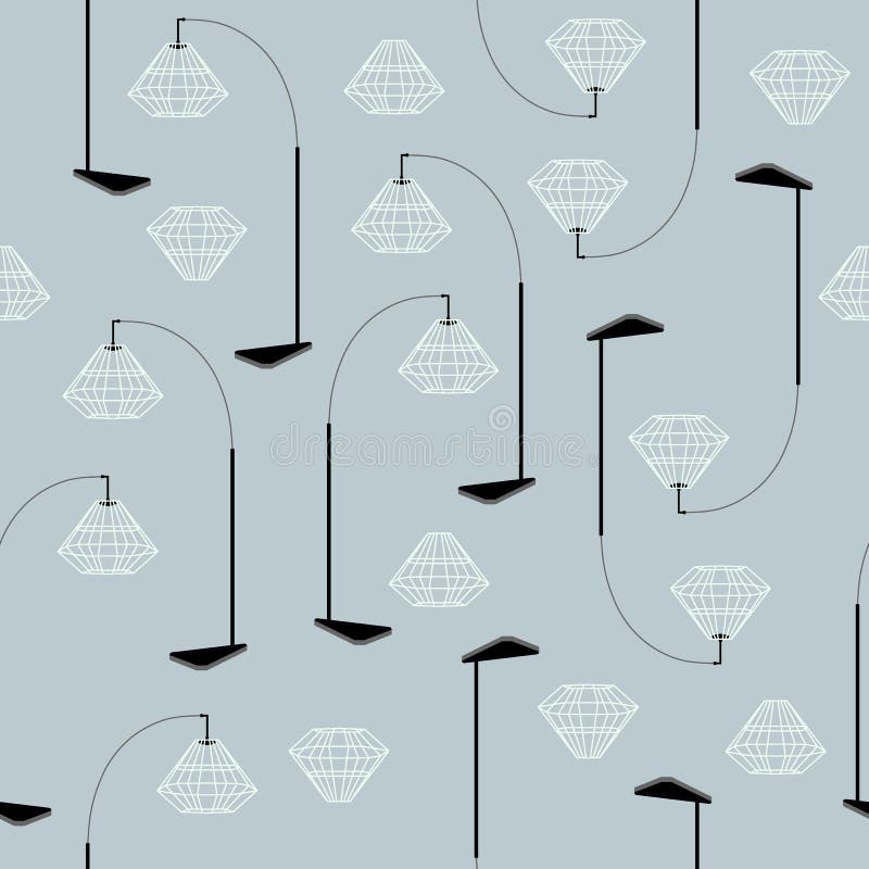 Modern Lamp, Seamless Pattern, Background Design for Interior Store ...