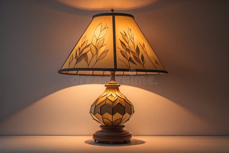 A Modern Lamp on a Solid Color Background. Ai Generative Stock ...