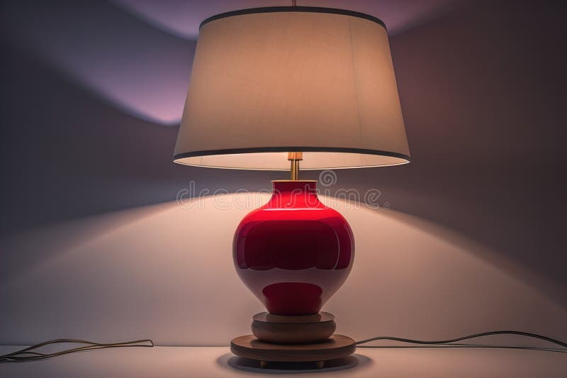 A Modern Lamp on a Solid Color Background. Ai Generative Stock Photo ...
