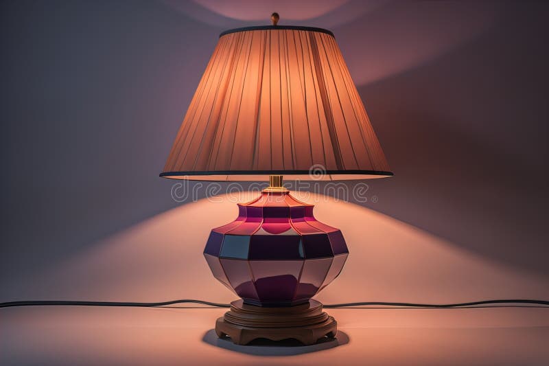 A Modern Lamp on a Solid Color Background. Ai Generative Stock Image ...