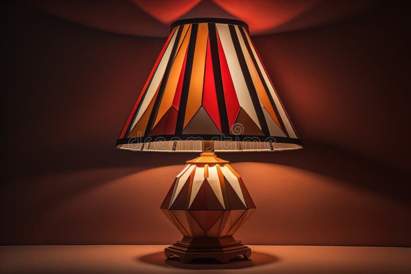 A Modern Lamp on a Solid Color Background. Ai Generative Stock ...