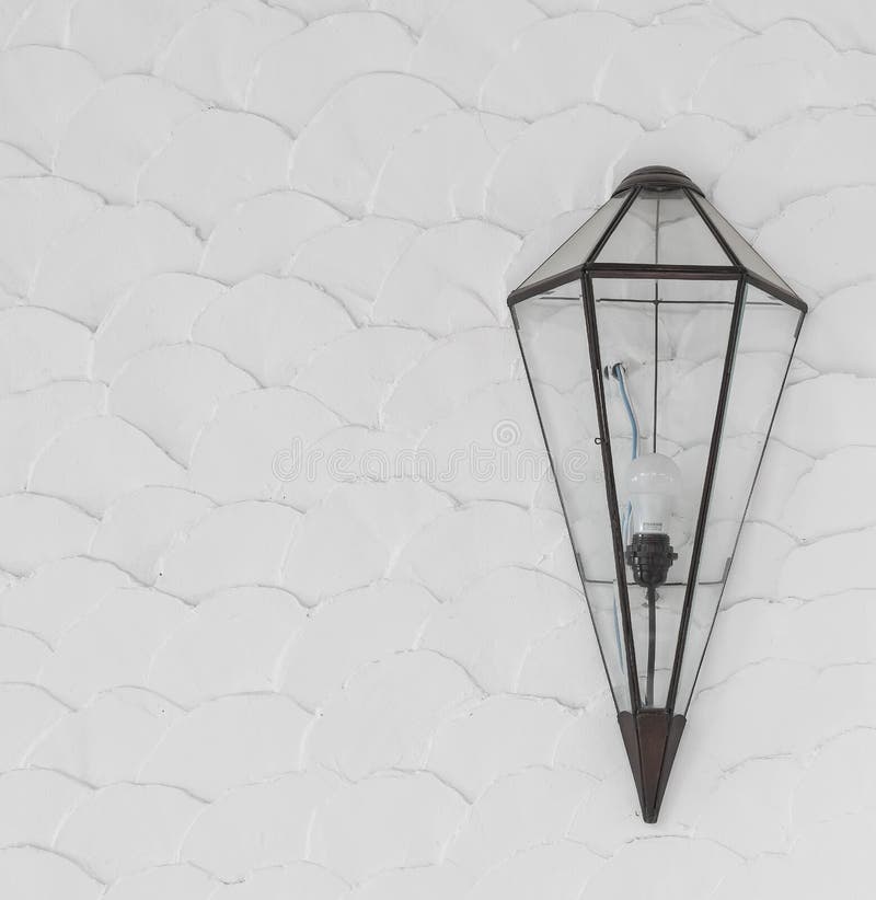 Modern lamp on wall stock photo. Image of design, closeup - 88472026