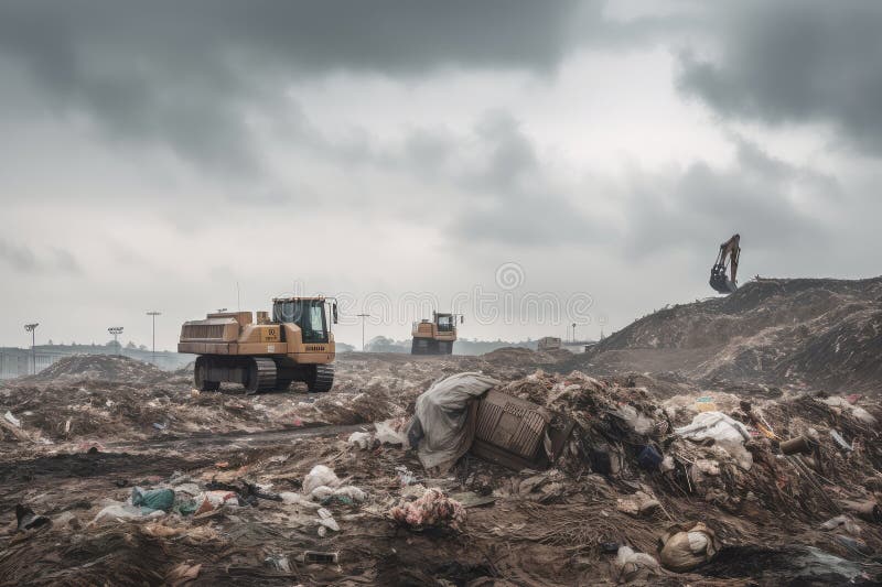 Modern Landfill, with Technology and Equipment for Sorting and ...