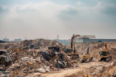 Modern Landfill, with Technology and Equipment for Sorting and ...