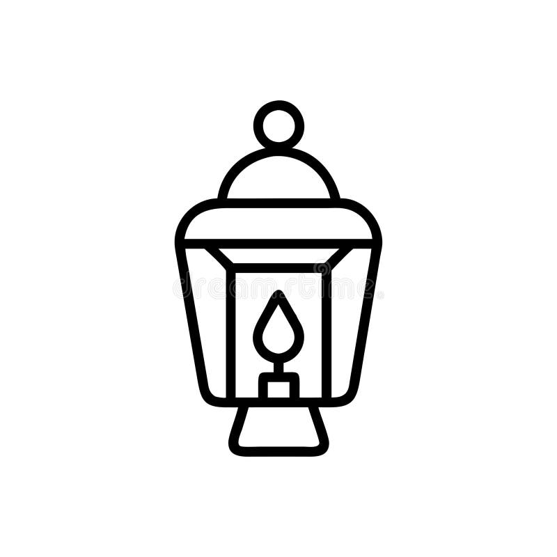 Modern Lantern Icon for Illumination Stock Vector - Illustration of ...