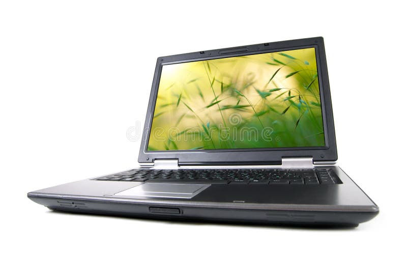 Modern laptop stock image. Image of background, global - 8083543