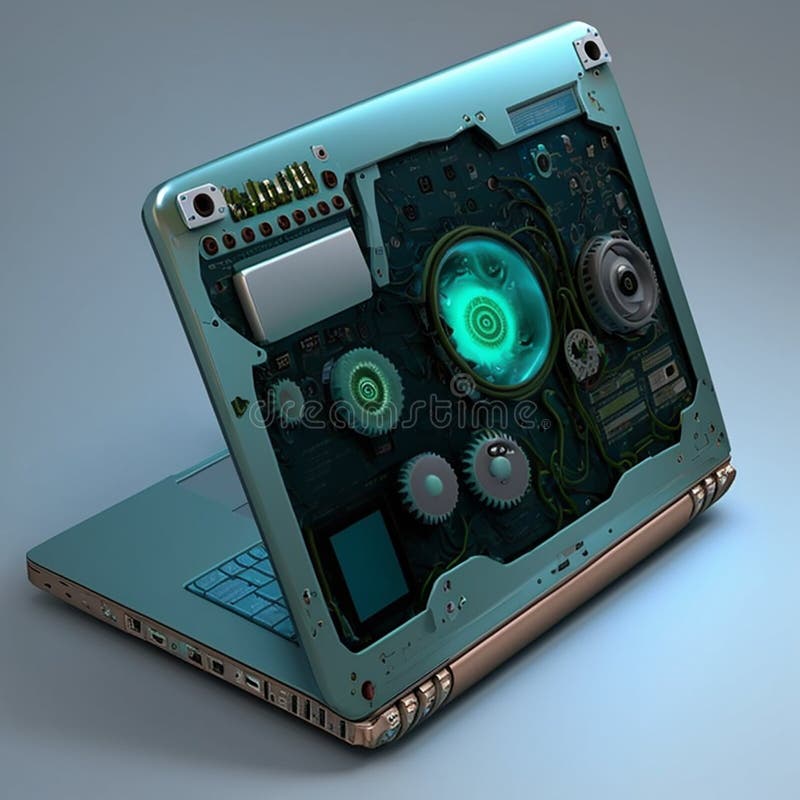 A modern laptop stock illustration. Illustration of industry - 270738842