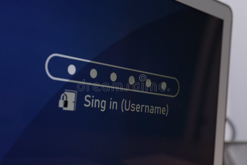 Modern Laptop with Blocked Screen Indoors, Closeup Stock Image - Image ...