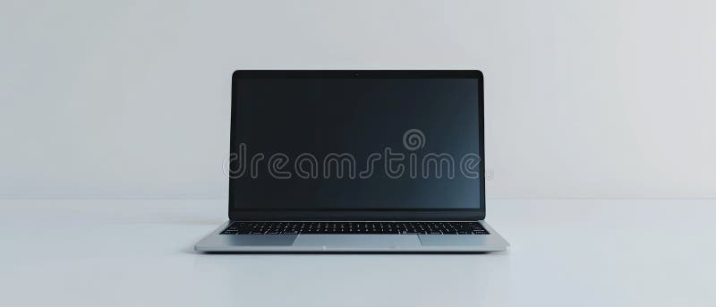 "MODERN LAPTOP COMPUTER with BLACK SCREEN" Stock Illustration ...