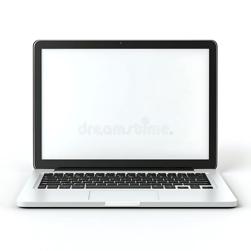 Modern Laptop Computer with Blank Screen Ideal for Mockups and ...