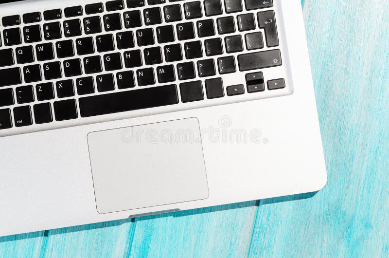 Modern Laptop Computer, Top View Stock Image - Image of metal ...