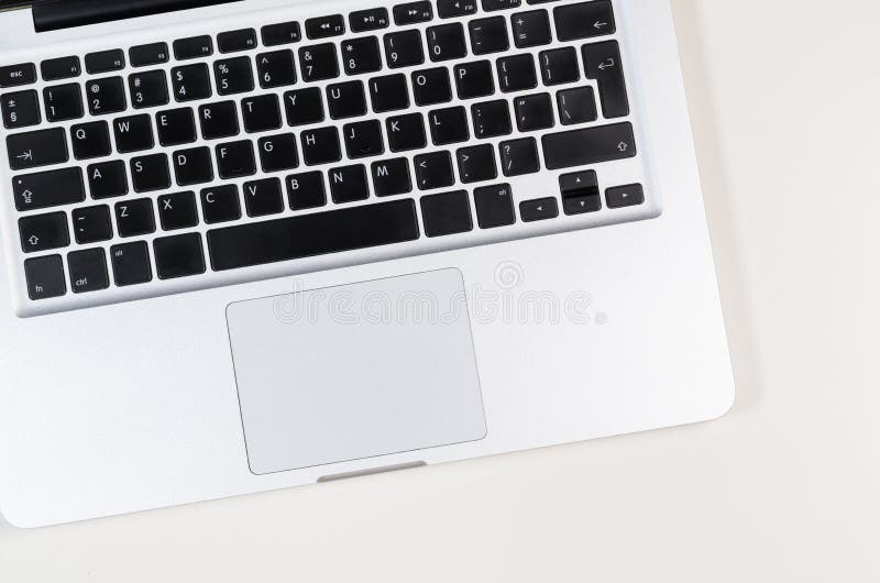 Modern Laptop Computer, Top View Stock Photo - Image of electronics ...