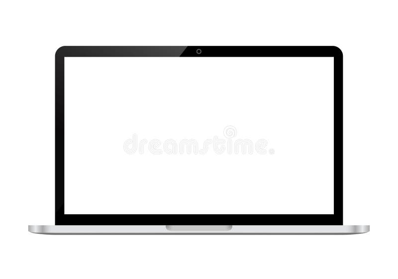 Modern Laptop Computer Vector for Mockup. Notebook Screen Illustration ...