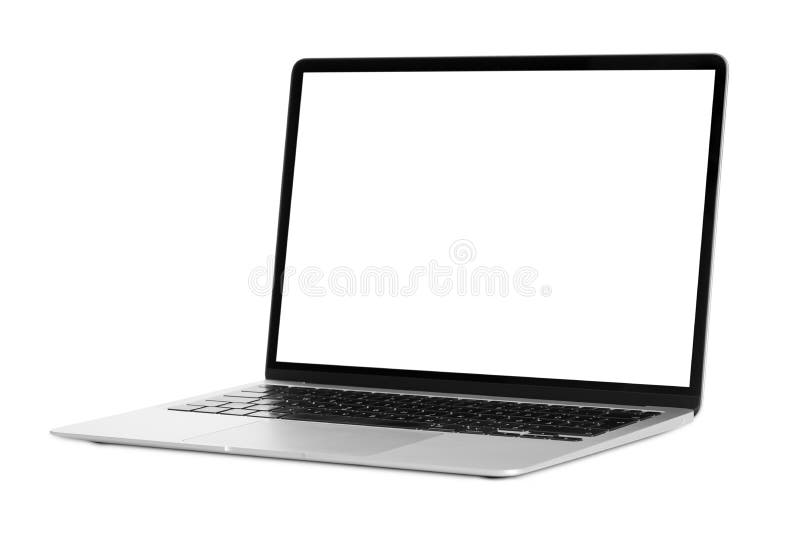 Modern Laptop Computer on the White Background Stock Image - Image of ...