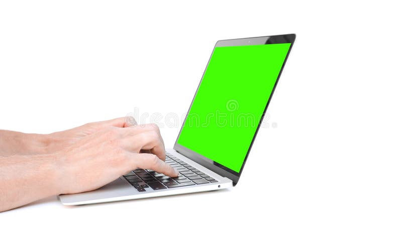 A Modern Laptop Computer on the White Background Stock Image - Image of ...