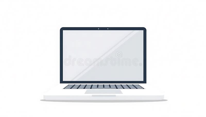 Modern Laptop Computer for Work and Study Stock Illustration ...