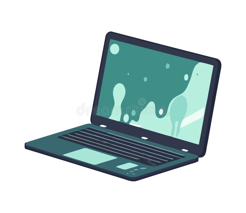 Modern Laptop Device Technology Icon Stock Vector - Illustration of ...