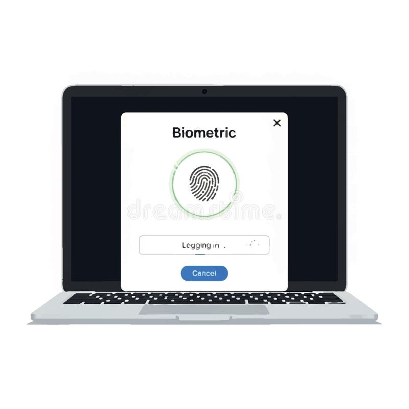 Biometric Secure Access and Safety Payment Set Vector Illustration Isolated. Stock Vector ...