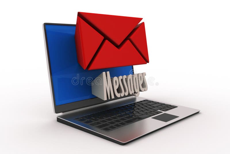 Computer Email Mailbox Address Stock Illustration - Illustration of ...