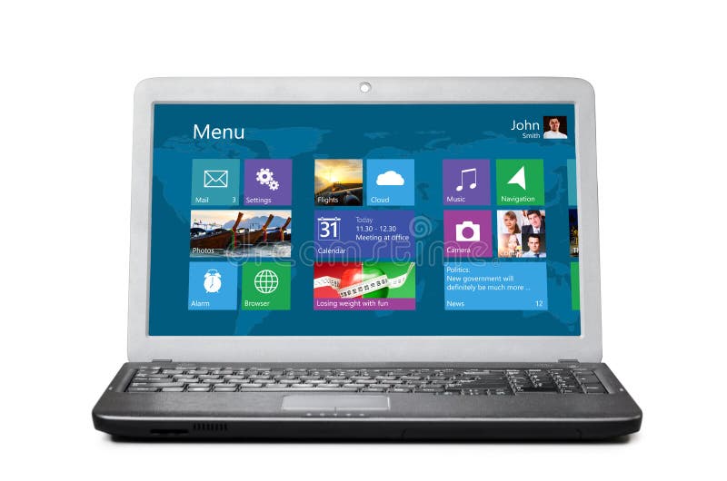 Modern laptop stock photo. Image of communication, keyboard - 32601736