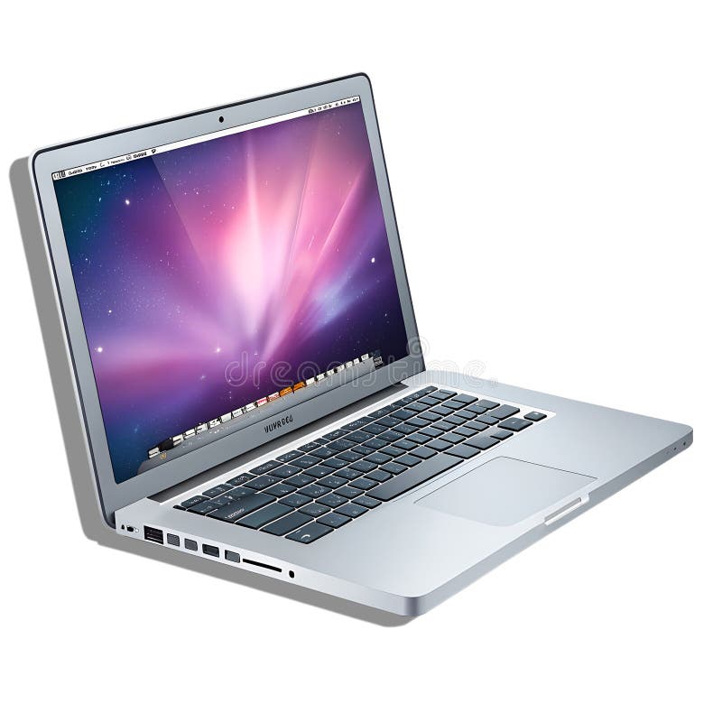 Modern Laptop with Galaxy Screen Tech, Productivity, Creative Workspace ...