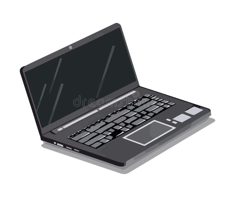 Modern Laptop Global Communication and Technology Stock Vector ...