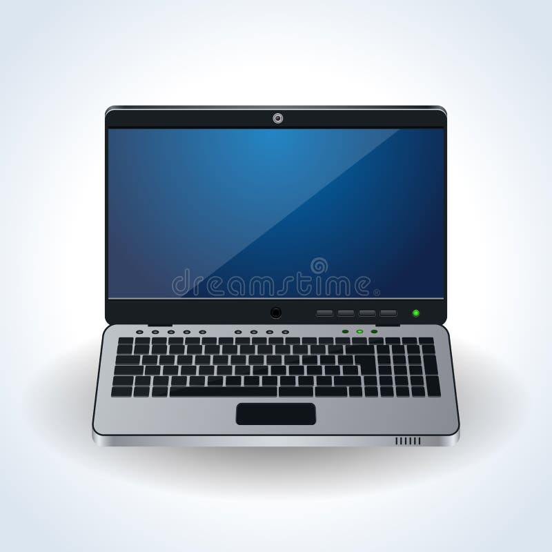Modern laptop icon stock vector. Illustration of network - 51822300