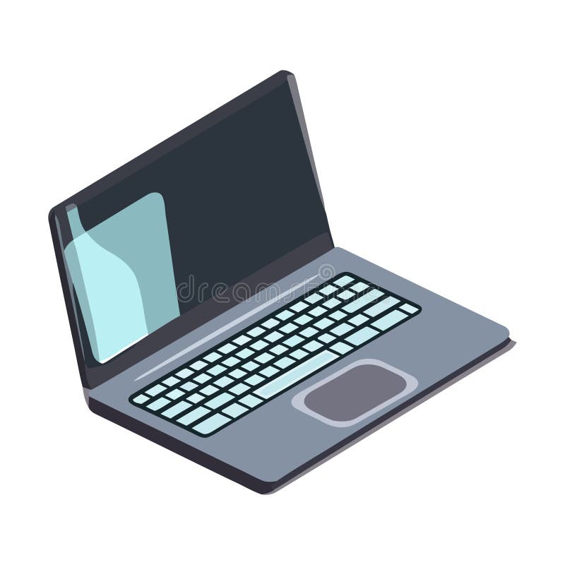 Modern Laptop Icon Wireless Technology Stock Vector - Illustration of ...