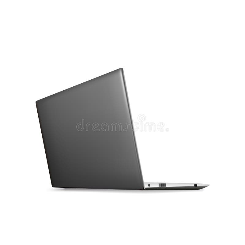 Modern Laptop Isolated on White Stock Illustration - Illustration of ...