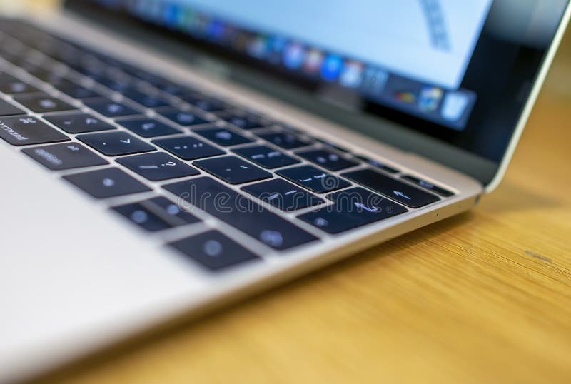 Modern Laptop, Side View. Business and Technology Concept Stock Image ...