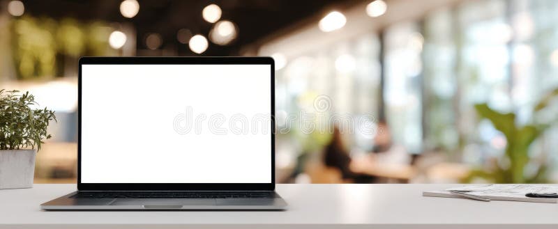 The Modern Laptop Sitting on a Stylish Desk in an Inspiring Office ...