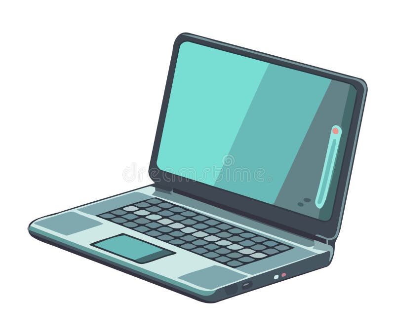 Modern Laptop Symbol on Blue Backdrop Wallpaper Stock Vector ...
