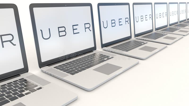 UBER Logo on a Waving Digital Flag, Looping 3d Animation Stock Footage ...