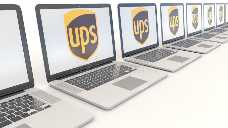 United Parcel Service UPS Logo Made of Flashing Hexadecimal Symbols on ...