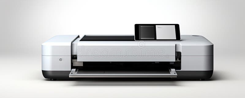 Modern Large Format Printer. New Design of Format Printers on White ...